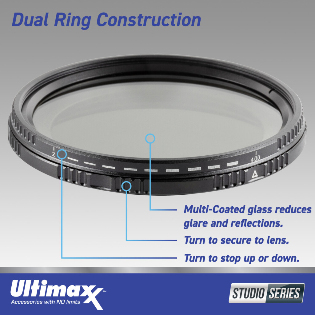 Variable Neutral Density Filter (ND2-ND400) - Ultimaxx