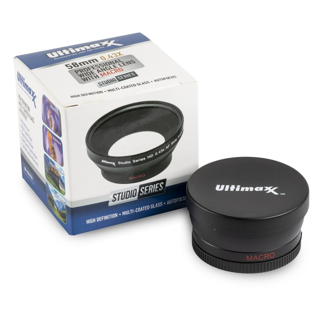 0.43x Wide Angle Macro Lens Attachment (37mm - 72mm) - Ultimaxx