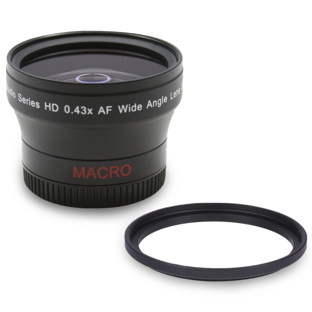 0.43x 67mm Wide Angle Lens Attachment with 62/67 Step-Up Ring - Ultimaxx